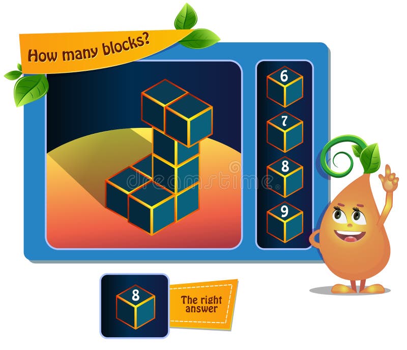 Game Educational 8 Block Kids Stock Illustration - Illustration of ...