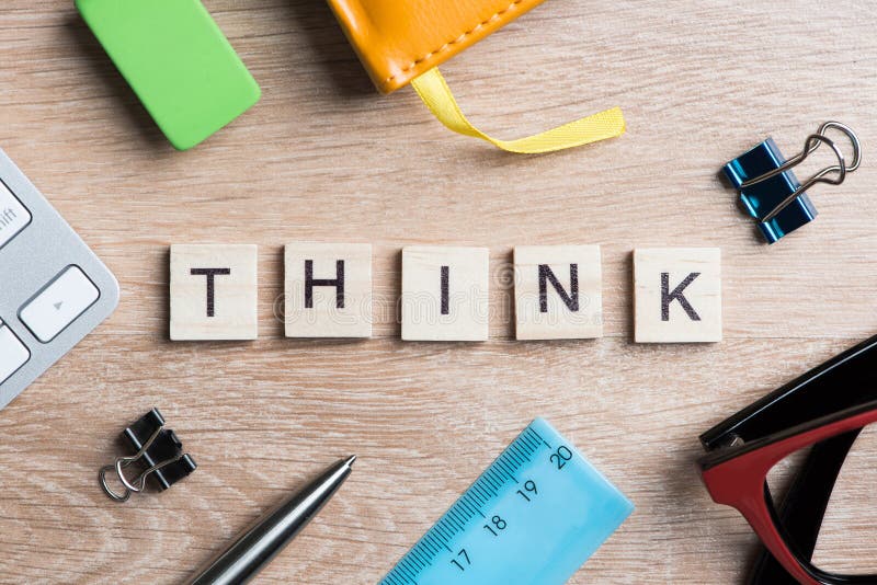 Game Elements on Wooden Table Spelling Brainstorming and Creative ...