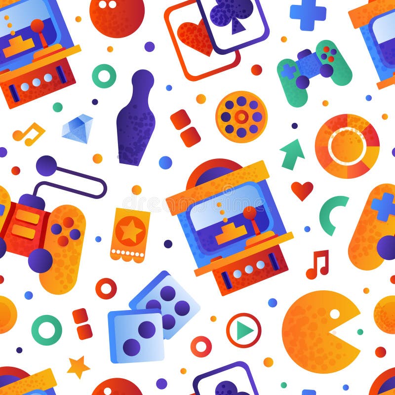 Game and Entertainment Object Design with Gamepad and Cards Vector ...