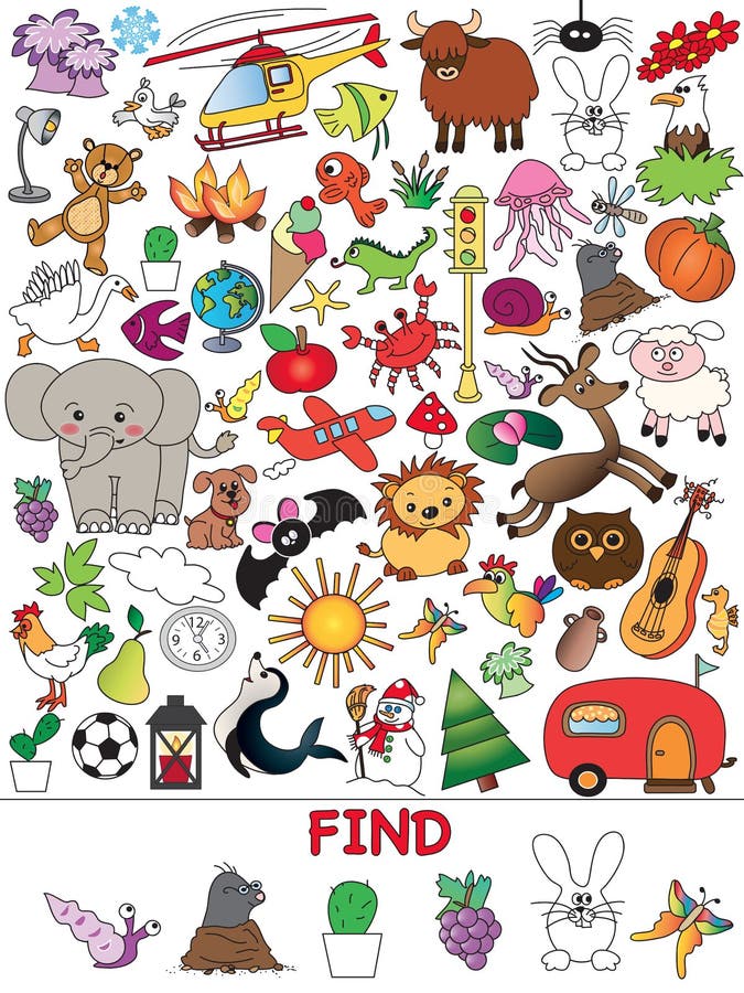 Game find for children stock illustration. Illustration of plant ...