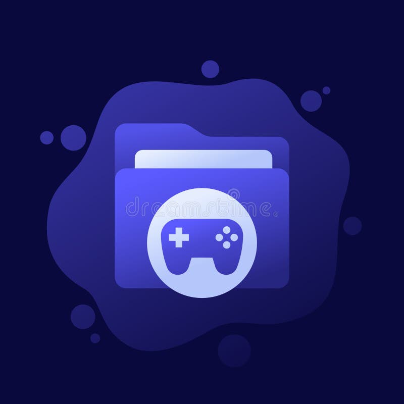 Game Folder Icon, Vector Design Stock Vector - Illustration of archive ...