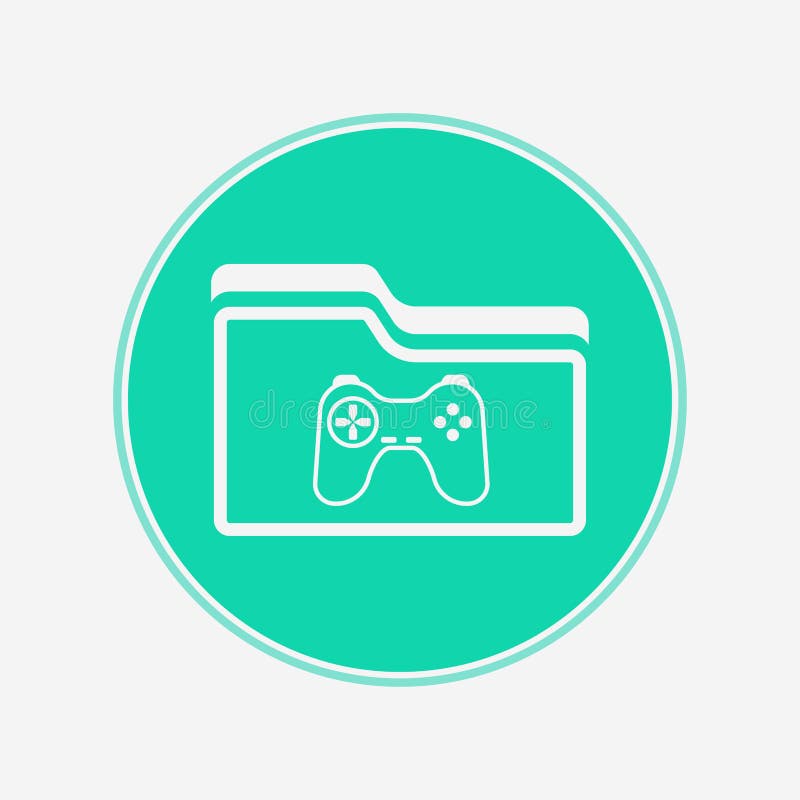 Game Folder Vector Icon Sign Symbol Stock Vector - Illustration of ...