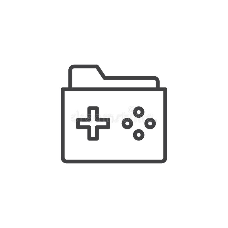 Game folder icon stock illustration. Illustration of playing - 9869248