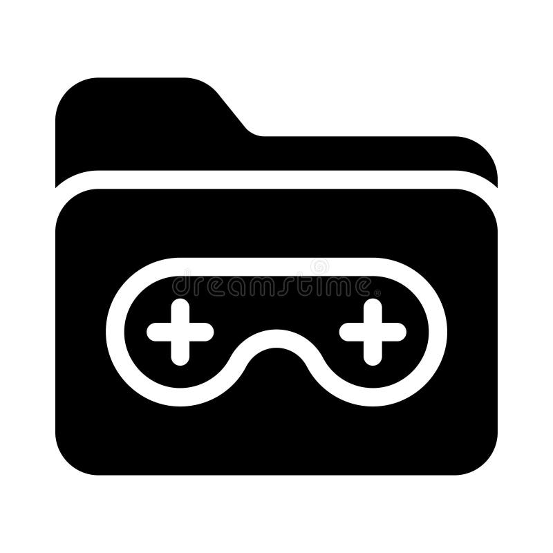 Game folder icon stock illustration. Illustration of playing - 9869248