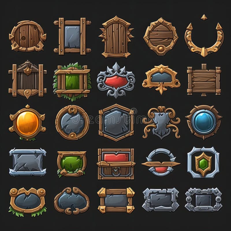 Game Frame Medieval Ai Generated Stock Image - Image of user, item ...