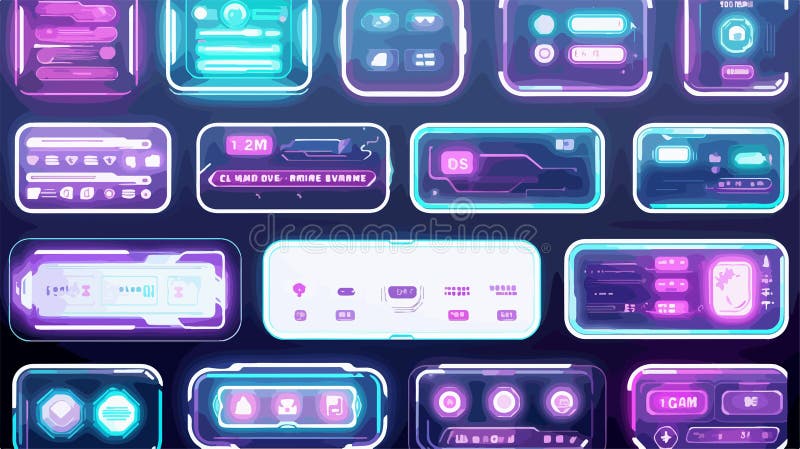 Game Frames Stream Overlay Banners or Buttons Stock Vector ...