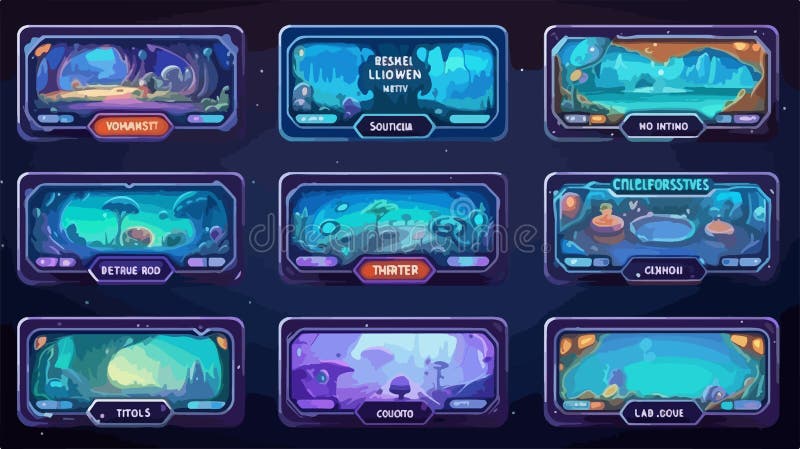 Game Frames Stream Overlay Banners or Buttons Stock Vector ...