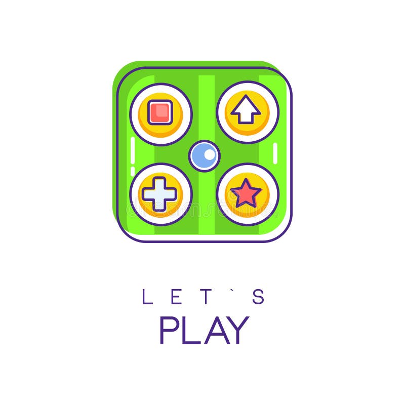 Game Gadget in Square Shape with Various Buttons. Electronic Device for ...