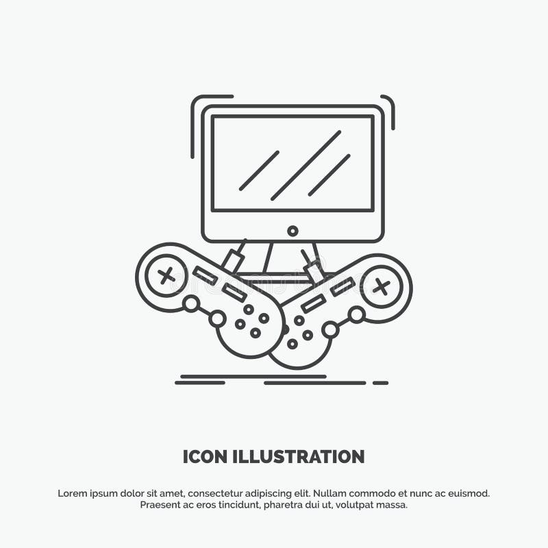 Game, Gaming, Internet, Multiplayer, Online Icon. Line Vector Gray ...