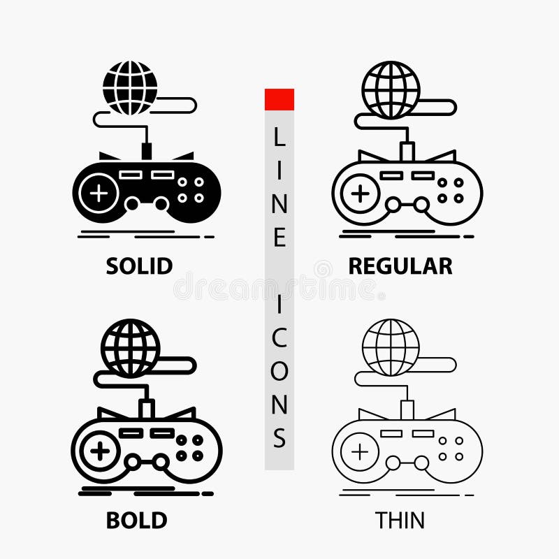 Game, Gaming, Internet, Multiplayer, Online Icon in Thin, Regular, Bold ...