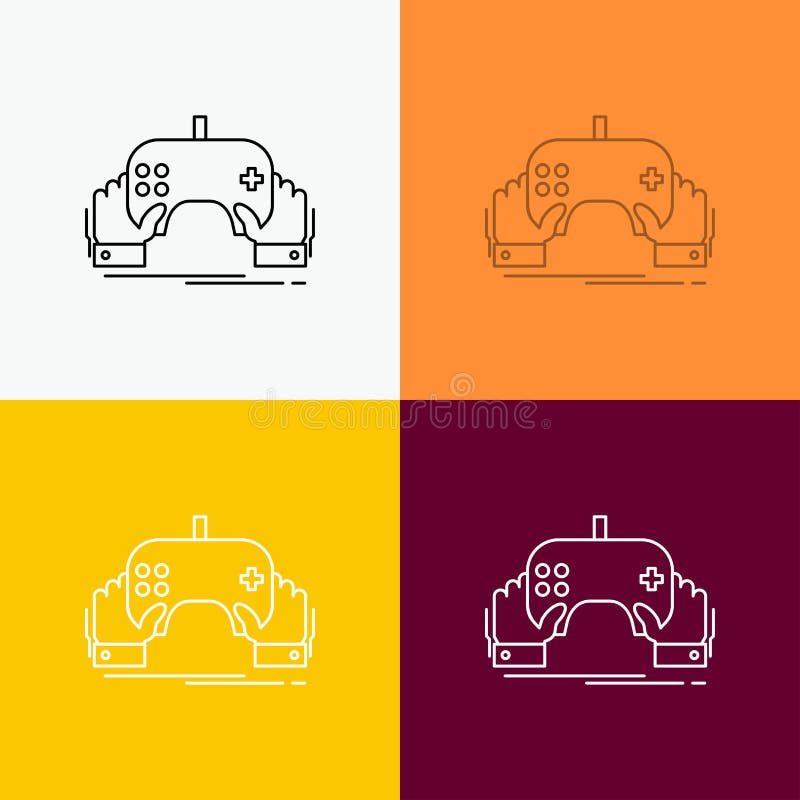 Game, Gaming, Mobile, Entertainment, App Icon Over Various Background ...