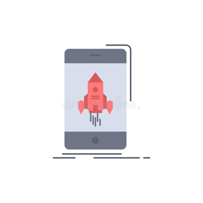 Game, Gaming, Start, Mobile, Phone Flat Color Icon Vector Stock Vector ...