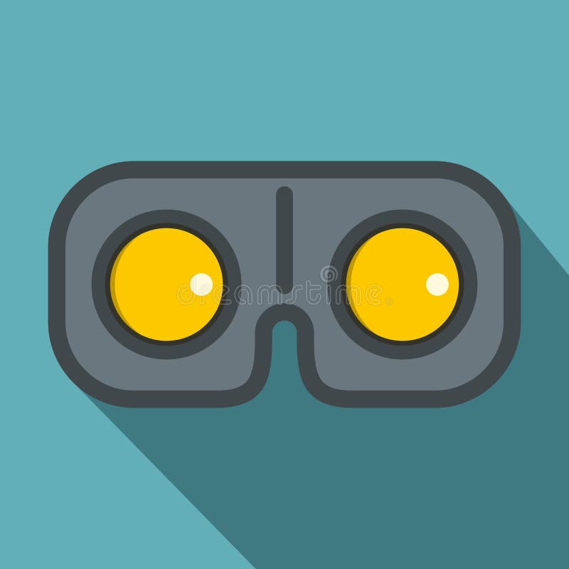 Game Glasses Icon, Flat Style Stock Vector - Illustration of hitech ...