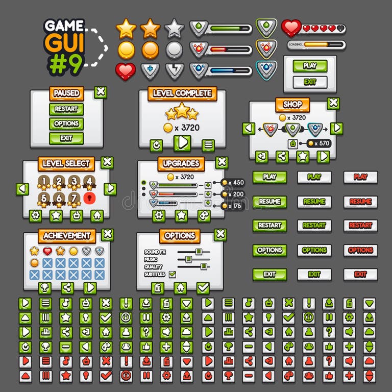 Game GUI #9 editorial photo. Illustration of money, game - 142634276