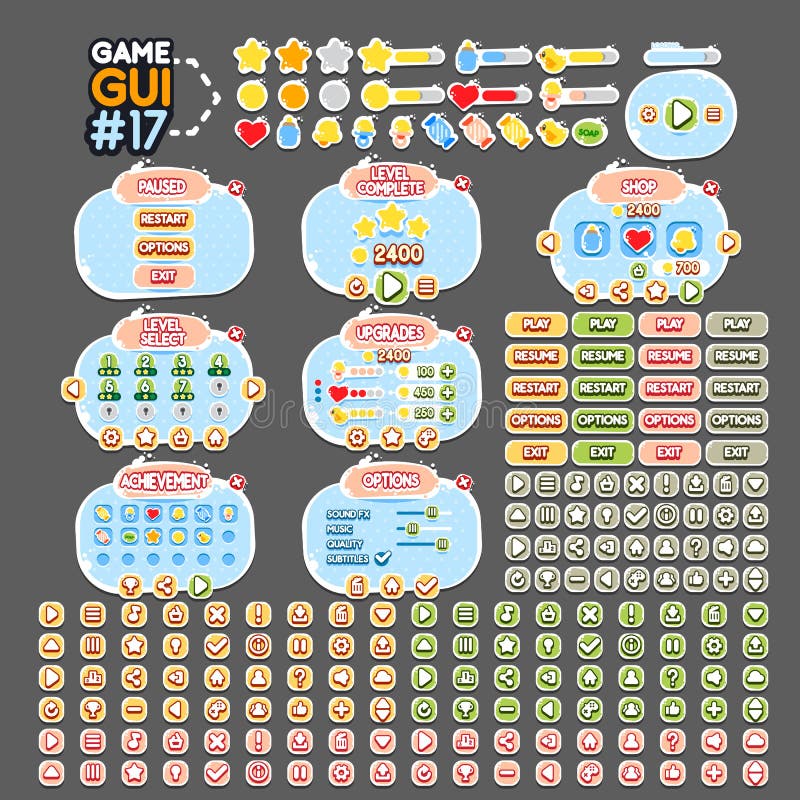 Game GUI 4 editorial image. Illustration of exit, apps - 142633675