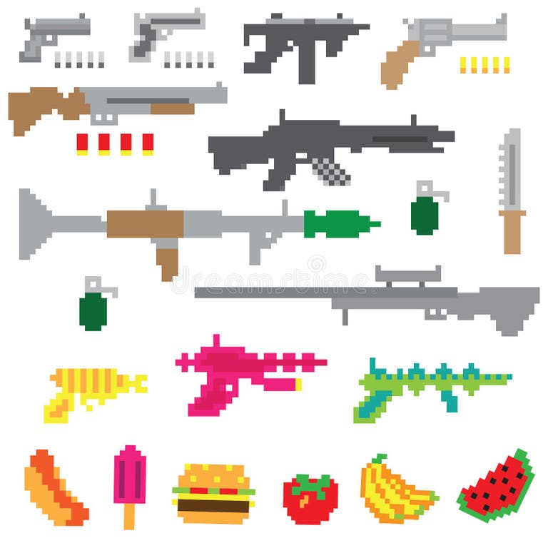Pixel Gun Stock Illustrations – 1,135 Pixel Gun Stock Illustrations ...