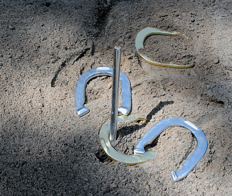 A Real Ringer Horse Shoe Game Challange Stock Photo - Image of ...