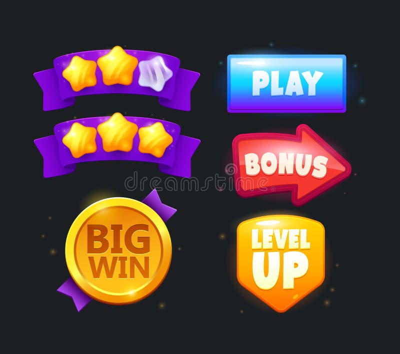 Game Icon Bonus and Items Illustration. Collection Icon Design for Game ...