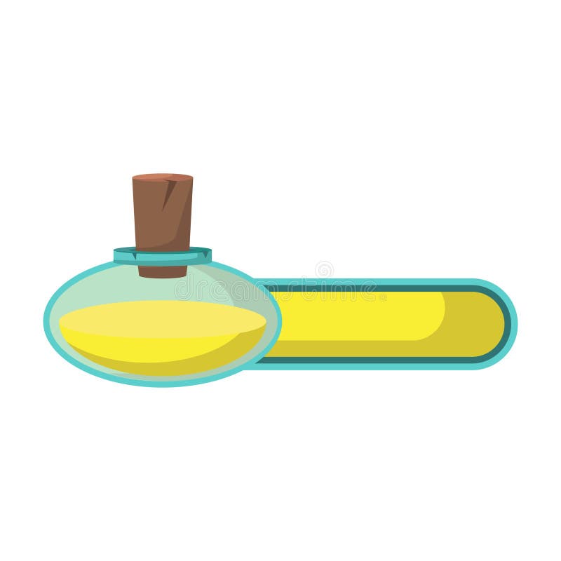 Game Icon of Bottle with Poison or Elixir and Status Indicator. GUI Bar ...