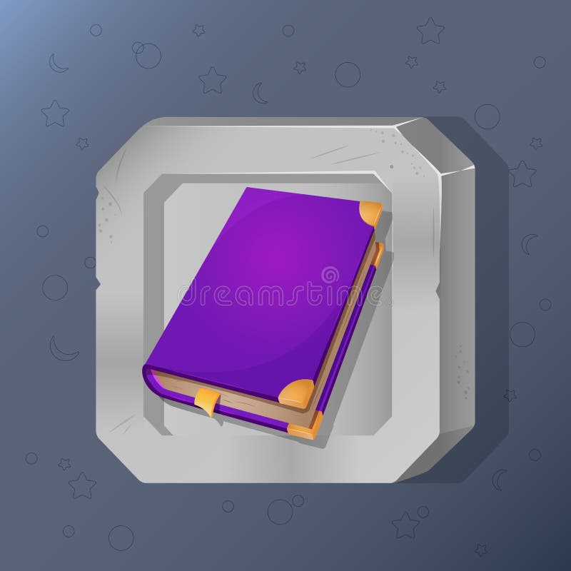 Game Icon of Magic Book in Cartoon Style. Bright Design for App User ...