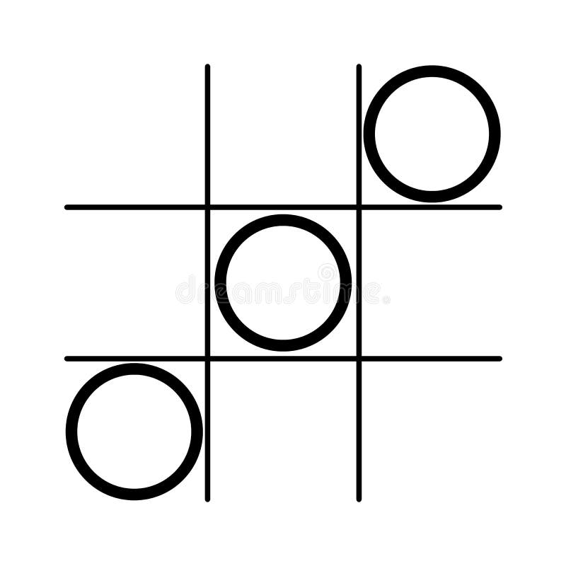Tic tac toe game stock vector. Illustration of icon - 189553256