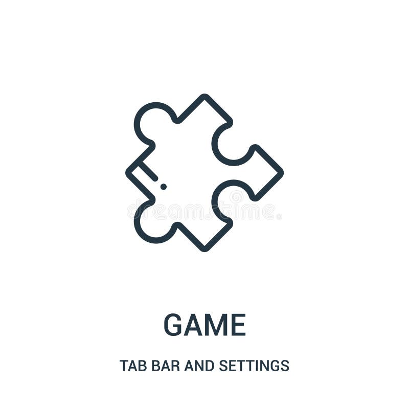 Game Icon Vector from Tab Bar and Settings Collection. Thin Line Game ...