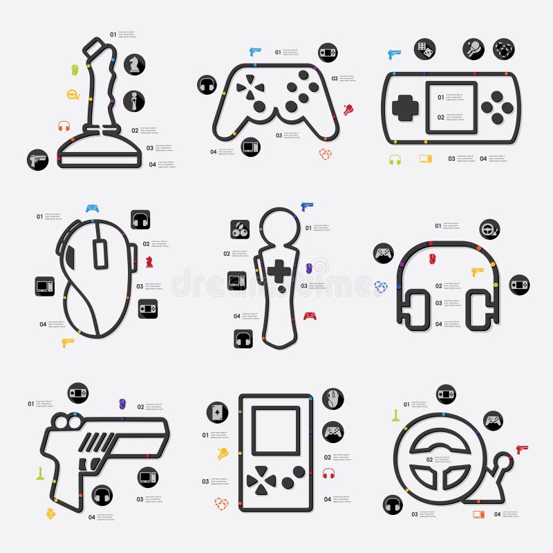 Game infographic stock vector. Illustration of level - 50927772