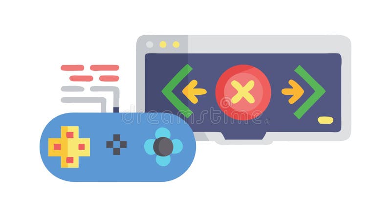 Game Interface Screen, Interactive Gaming, Digital Play, Vector Design ...