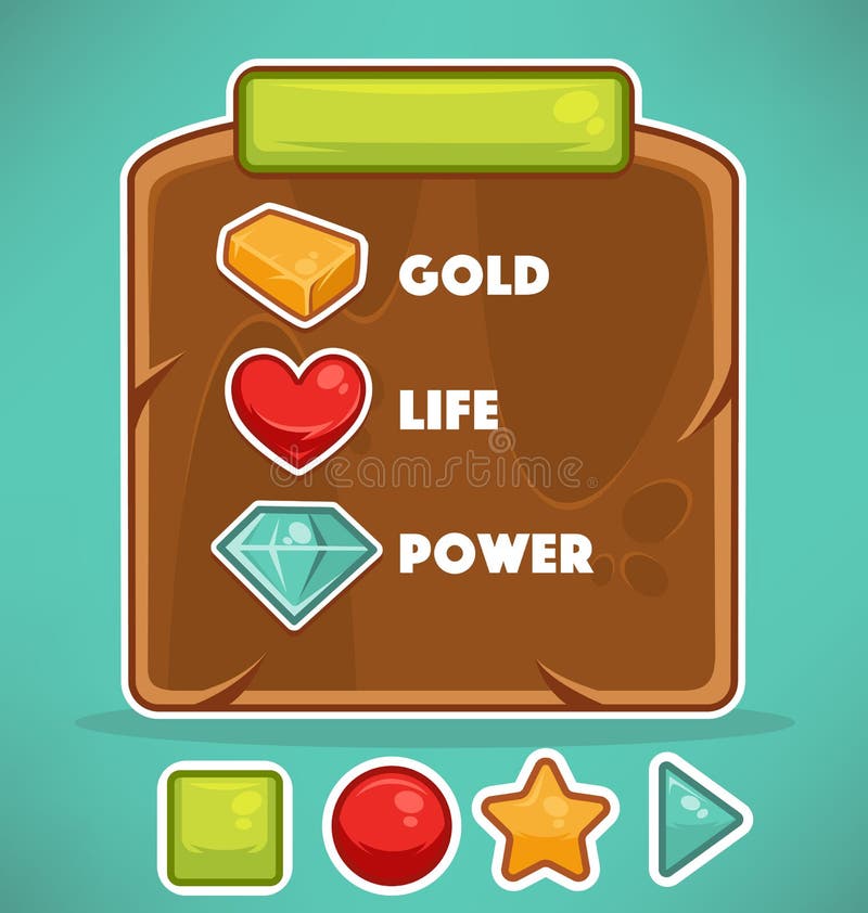 Game interface stock vector. Illustration of build, interface - 68637510