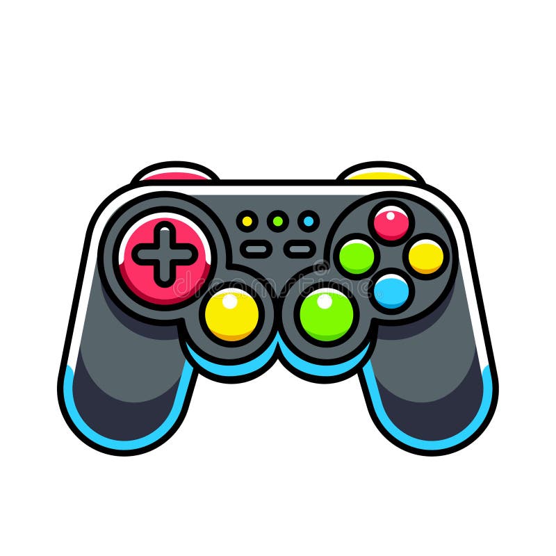 Game Joystick Icon for Playing Computer Games. Flat Vector Illustration ...
