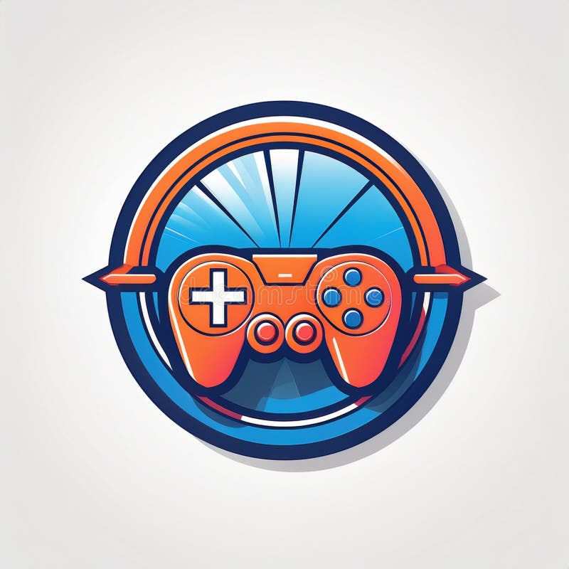 Game joystick logo type stock illustration. Illustration of cartoon ...