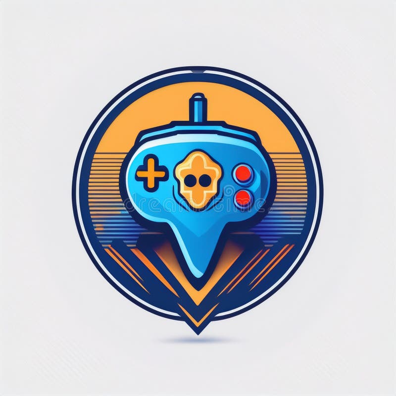 Game joystick logo type stock illustration. Illustration of poster ...