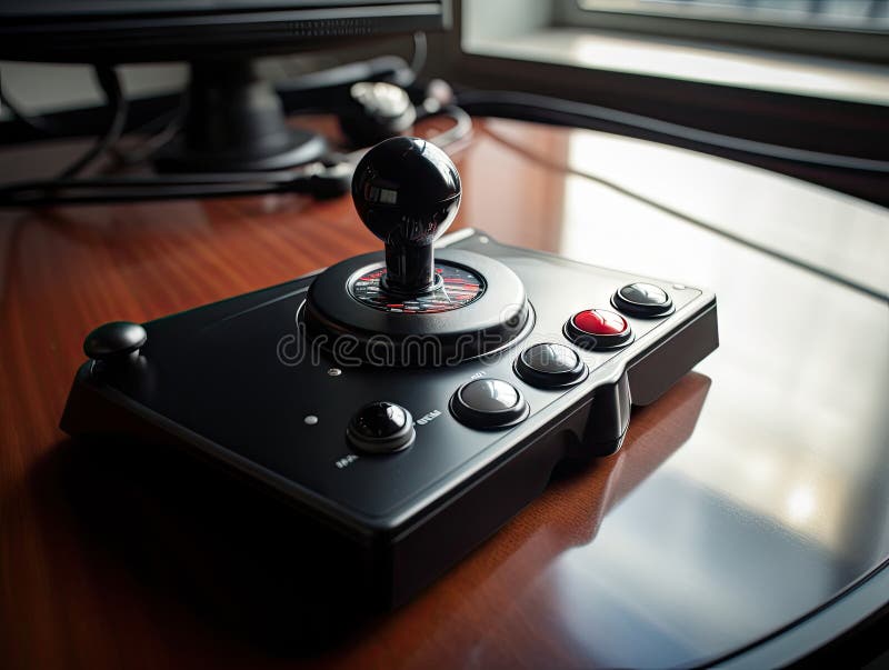 Game joystick old retro. stock illustration. Illustration of console ...