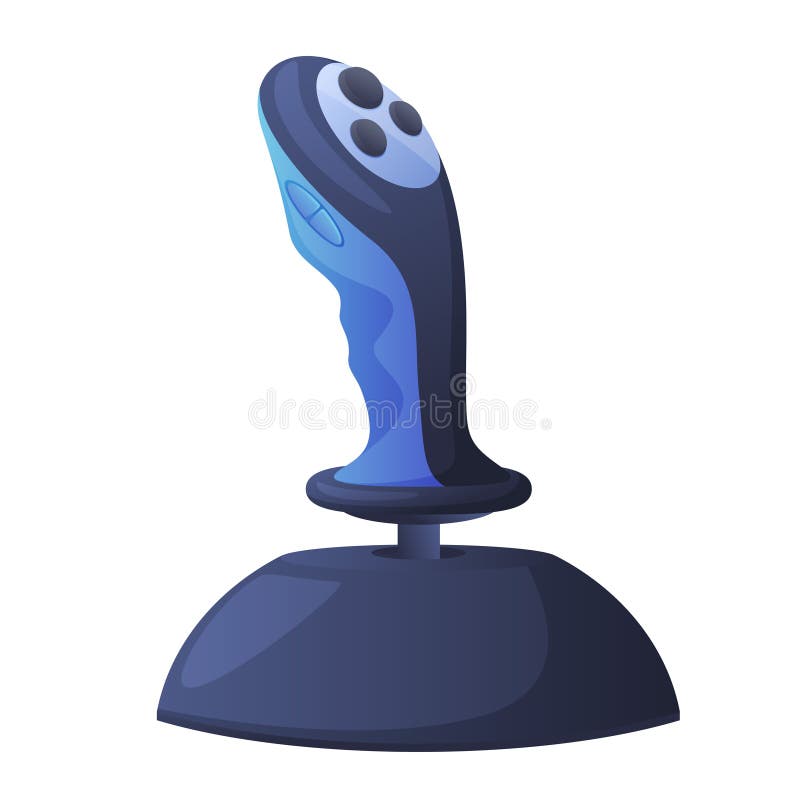 Game Joystick Vector Flat Illustration. Electronic Console Level Arm ...