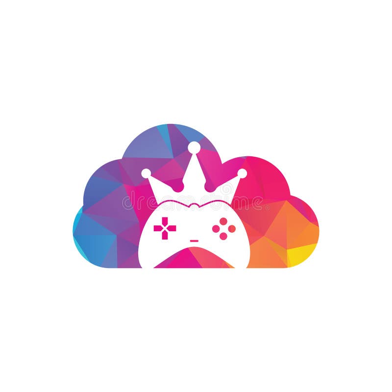 Game King Cloud Shape Concept Logo Icon Design. Stock Vector - Illustration of center, design ...