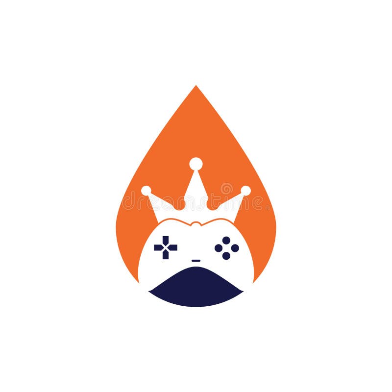 Game King Drop Shape Concept Logo Icon Design. Stock Vector ...