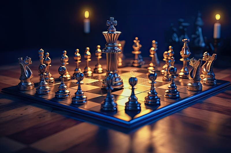 The Game of Kings - Chessboard Strategy - Generative AI Stock ...