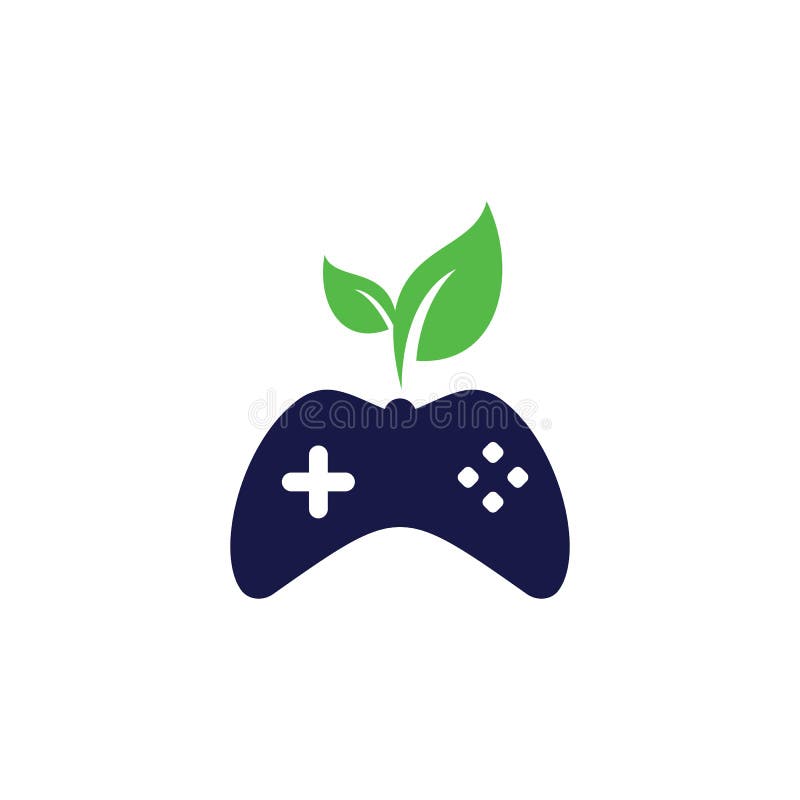 Game and Leaf Logo Design Template. Stock Vector - Illustration of ...