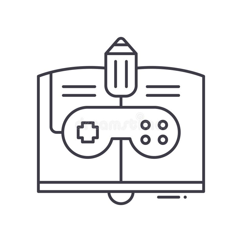 Game Learning Icon, Linear Isolated Illustration, Thin Line Vector, Web ...
