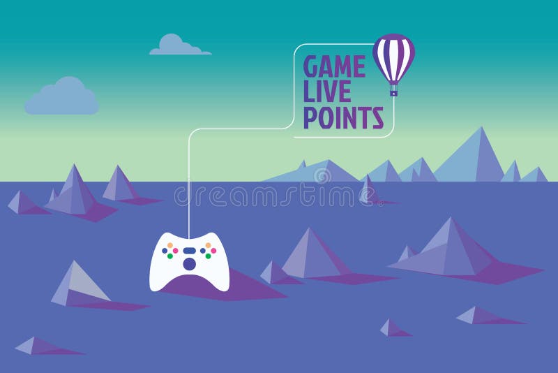 Game Live Points, Virtual Gaming Worlds Stock Illustration ...