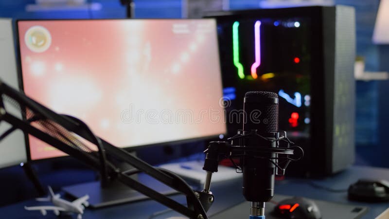 Game is Loading on Display of RGB Professional Powerful Computer Stock ...