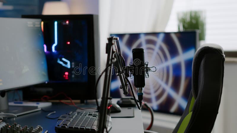 Game Loading on Display of RGB Professional Powerful Computer Stock ...