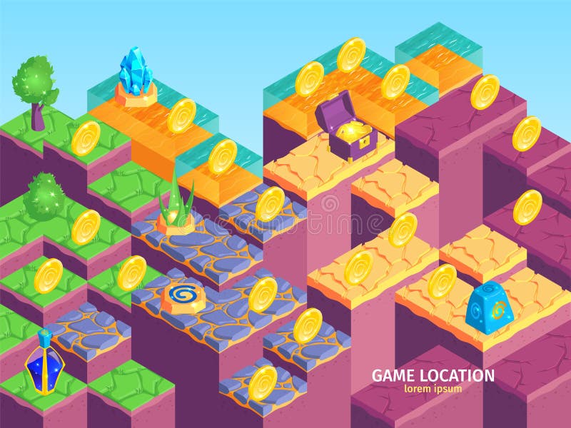 Isometric Game Platform Stock Illustrations – 1,034 Isometric Game ...