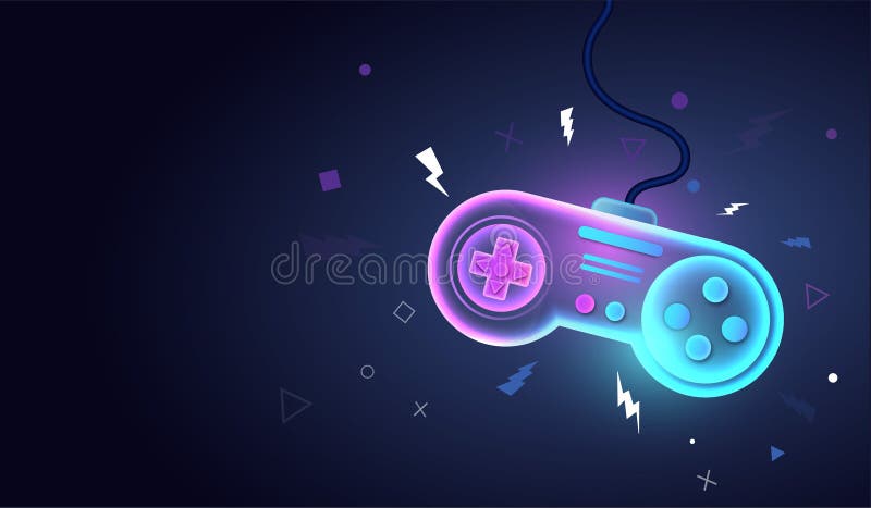Game logo banner stock vector. Illustration of controller - 278857870