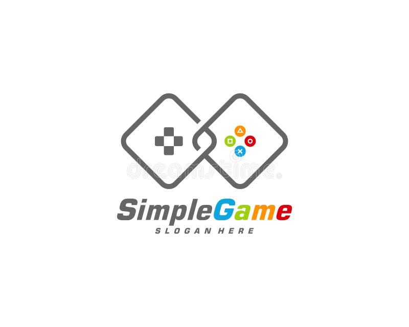 Game Logo Template Vector. Joystick Design Icon. Stylized Joystick ...