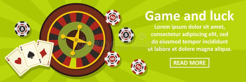 Game and Luck Banner Horizontal Concept Stock Vector - Illustration of ...