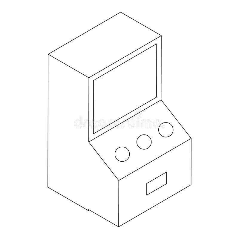 Game Machine Icon, Isometric 3d Stock Vector - Illustration of panel ...