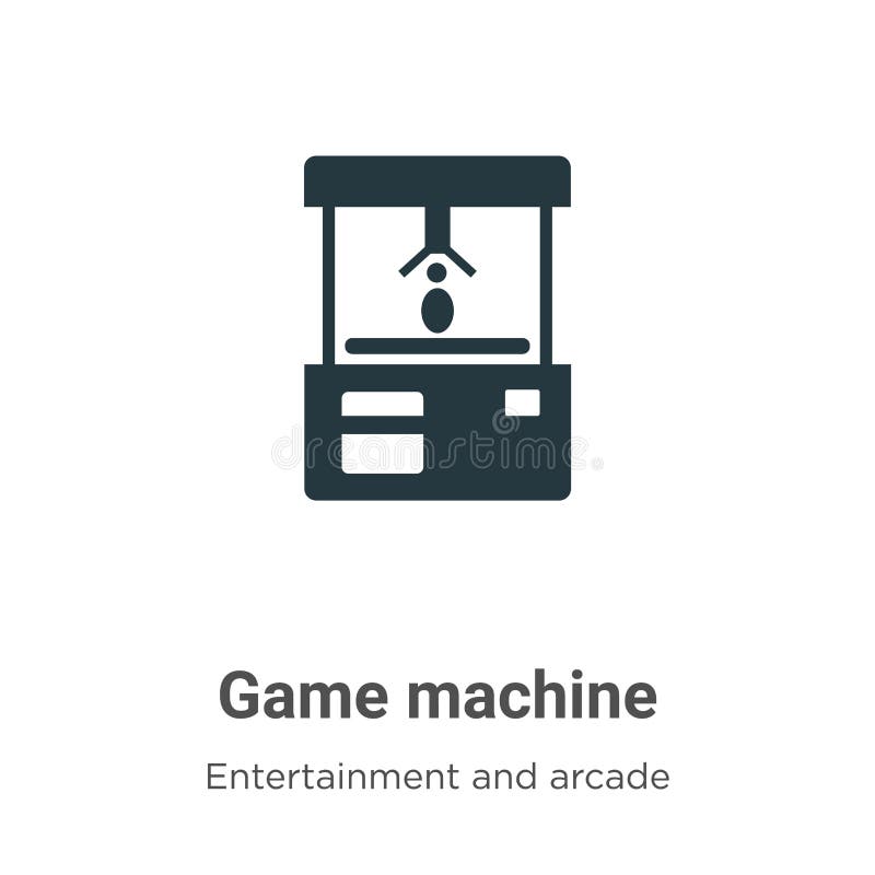 Game Machine Vector Icon on White Background. Flat Vector Game Machine ...