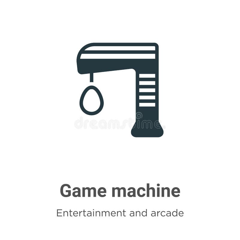 Game Machine Vector Icon on White Background. Flat Vector Game Machine ...