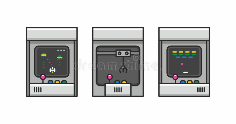 Game Machines Collection stock vector. Illustration of electronic ...